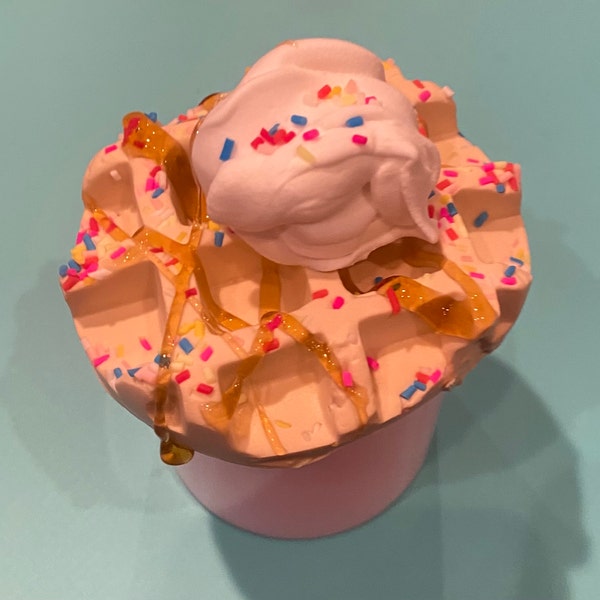 Funfetti Waffle DIY Slime Cake Scented Clay Sprinkles Asmr Stress ...