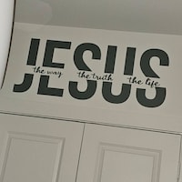 Jesus the Way the Truth the Life Wall Vinyl Decal Faith Bedroom Wall ...
