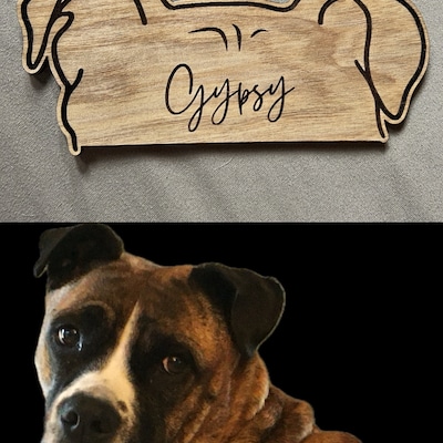 Custom Dog Ear Outline Sign Unique Pet Lover Gift Pet Ear Silhouette ...