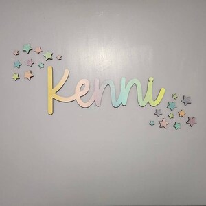 Cute Wooden Sign With Custom Name Personalized Letters With Star, Baby ...