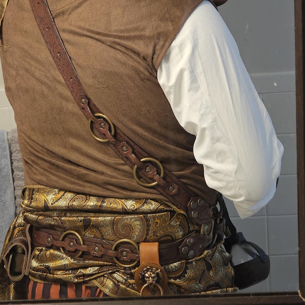 Leather Crown Tiara Helmet Headdress Headpiece Headdress Elfic Medieval ...