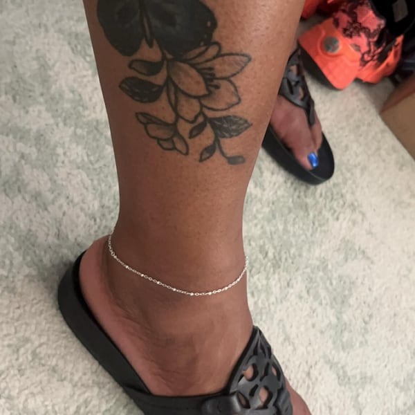 Sterling Silver Satellite Anklet • Beaded Anklet • Simple Anklet ...