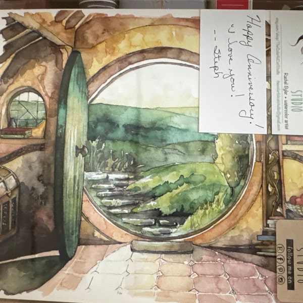 Bag End Painting, Watercolor Painting, Bag End Art, Lord, Fantasy Art ...