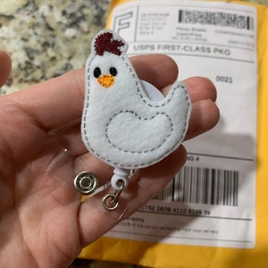 Chicken Name Badge Holder With Retractable Reel, Hen Badge Holder, Bird ...