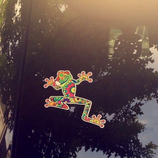 Tree Frog Sticker Colorful Design Waterproof Decal Laptop Tumbler ...