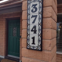 Hummingbird Deco House Numbers Address Tiles Framed Set Custom Street ...
