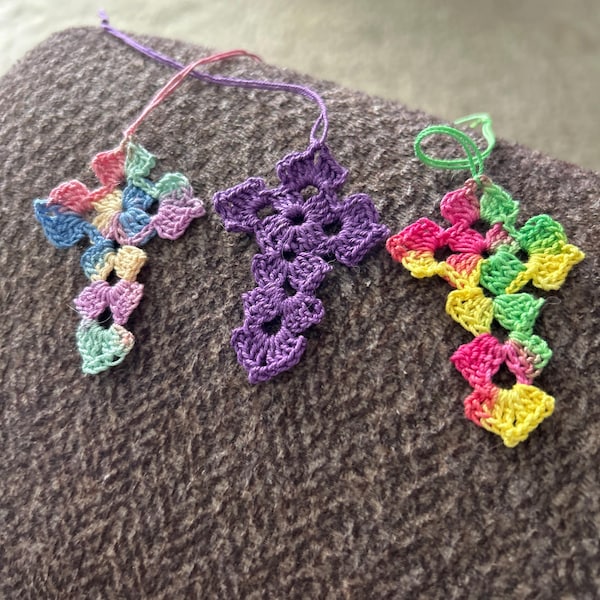 Crochet Cross Pattern PDF Easy Pattern No Cutting Yarn Crochet Granny ...