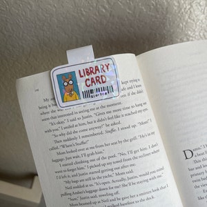 DW Library Card Bookmark Holographic Magnetic Bookmark Book Club ...