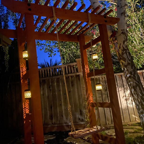 Handcrafted Wooden Tree Swing, Natural or Charred, Rope Included - Etsy