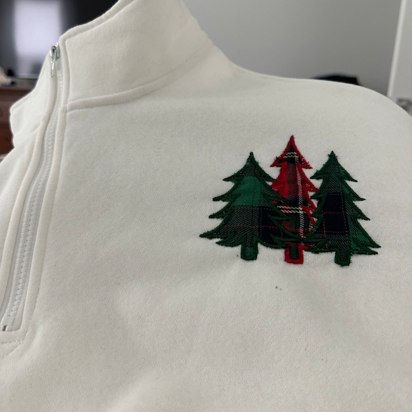 Machine Embroidery Design Applique Winter Trees Satin INSTANT DOWNLOAD ...