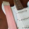 Pink Vintage Candy Guitar Strap, Dusty Pink, Pastel Vegan Guitar Straps ...