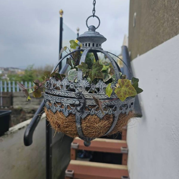 Set of 2 Rustic Hanging Orbs Finished in A Country Grey Colour - Etsy UK