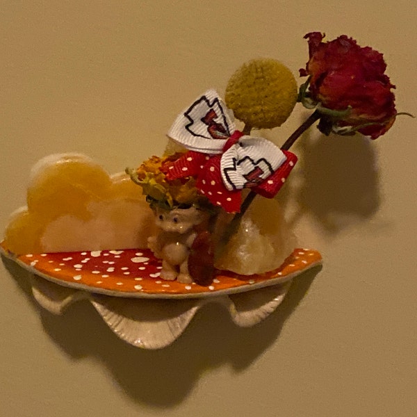 Handmade Floating Mushroom Shelf Decor; Display,collection,crystals ...