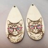 Floral Daisy Drop Laser Cut Engraved Earrings, Digital File Download ...