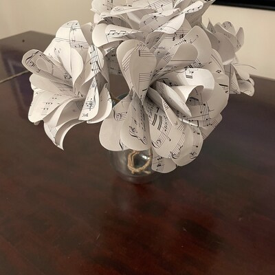 Book Page Paper Flowers Handmade to Order With Custom Colors Quantity 6 ...