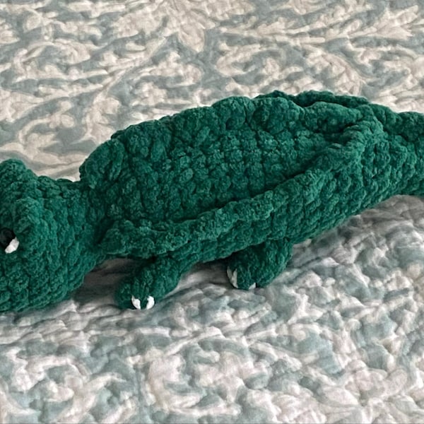 Crocodile Plush Crochet No Sew Pattern Amigurumi Alligator for the ...