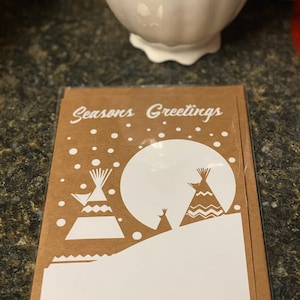 Native American Gingerbread Christmas Card Seasons Greetings - Etsy
