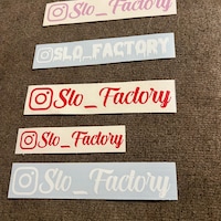 Custom Instagram Name Vinyl Decal - Personalized IG Username Sticker ...