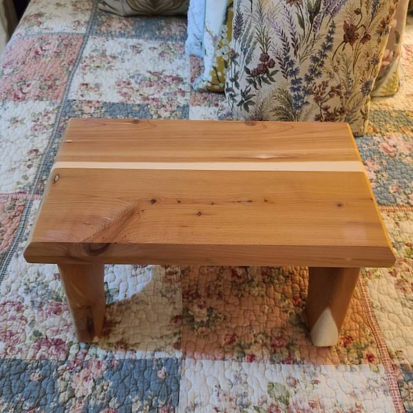 Hand Crafted ALL Cedar Wood Step Stool Amish Made in USA - Etsy