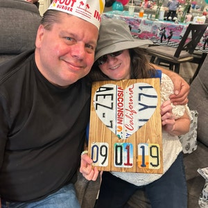 Personalized Any Year Anniversary License Plate Sign Choose Your States ...