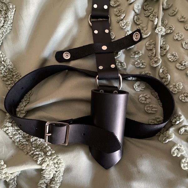 Thigh Sheath Dagger Holder Frog Part Scabbard Weapon Loop for Larp or ...