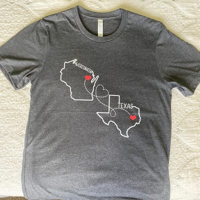 Custom State to State Long Distance Love, Long Distance Relationship ...