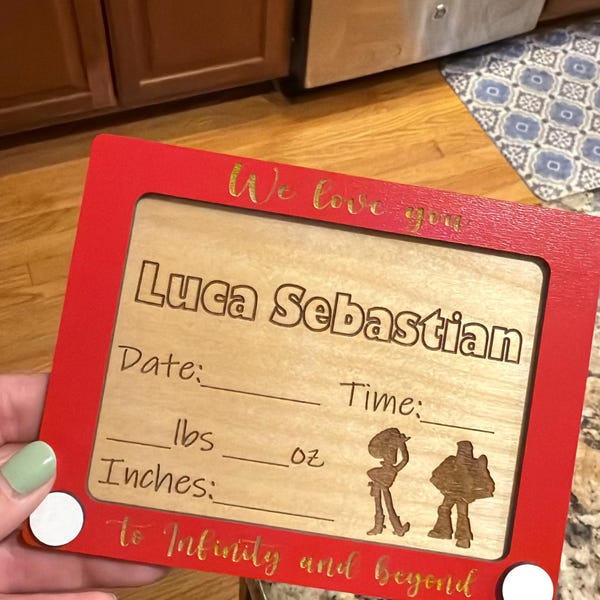 Toy Themed Birth Stat Photo Prop Announcement - Etsy