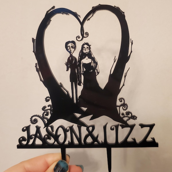 Corpse Bride Cake Topper, Halloween Wedding Cake Topper, Halloween ...