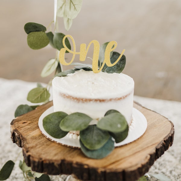 One Cake Topper - Etsy