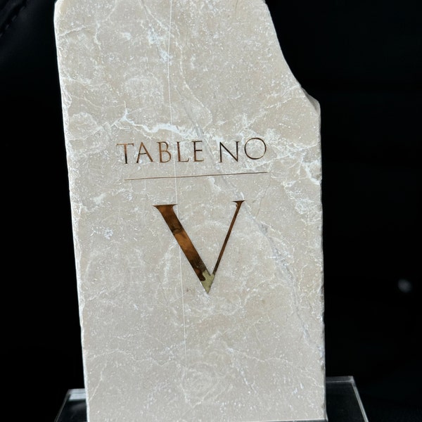 Daylight Marble Table Numbers | Wedding Signs | Event Signs | Custom ...