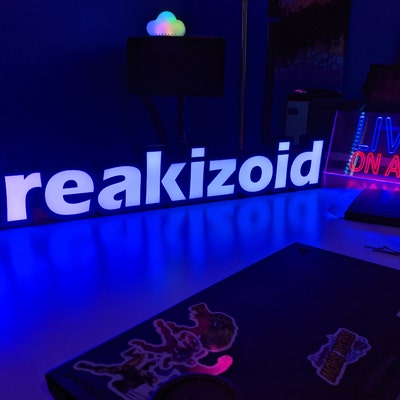 Personalised Name Light. Custom Made Illuminated LED Sign. Freestanding ...