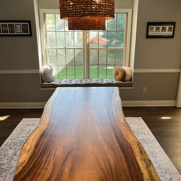Live Edge Dining Table ~ Kiln Dried~ Custom Monkey Pod Slabs - Etsy