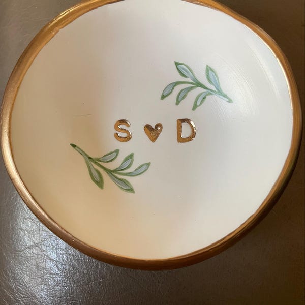 Custom Wedding Gift / Ring Dish / Date and Initials / Wedding Gift ...