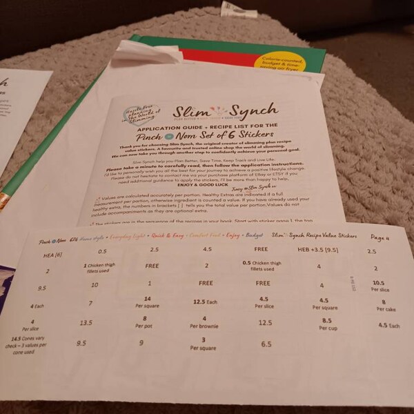 Slimming Foodie STICKERS for Easy Meals Every Day ' Pre-calculated ...