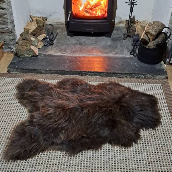GIANT SHEEPSKIN Double XXL Mouflon Throw Genuine Leather Sheep Skin 48 ...