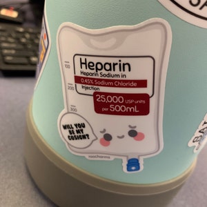 Will You Be My Cosign Funny Heparin Waterproof Vinyl Sticker Nurses ...