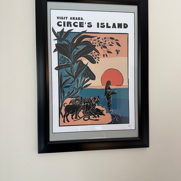 Circe's Island Aeaea Print, Circe Book Inspired Print, Greek Mythology ...