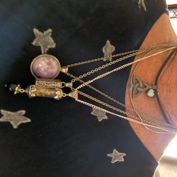 Protection Necklace Witchcraft Amulet Wicca Jewelry Witchy Necklace