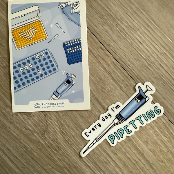 Western Blot Gel Vinyl Sticker | Cute Molecular Biology Sticker, Gift ...