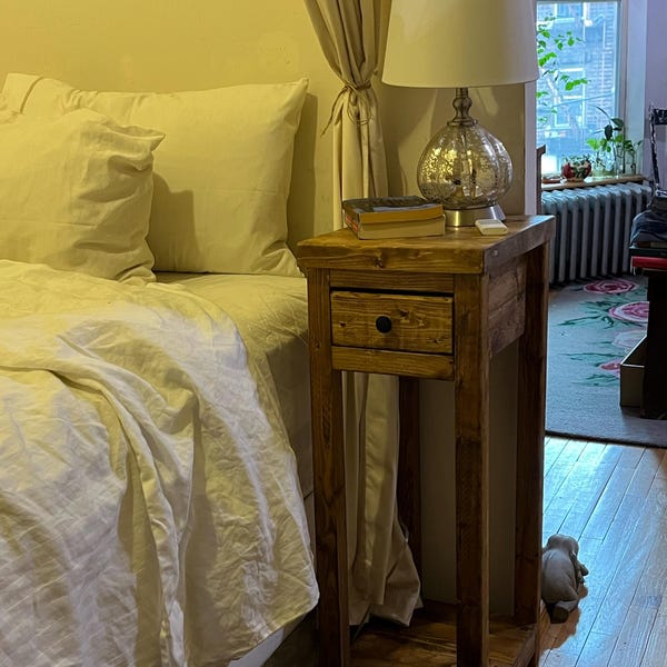 Slim Rustic Modern Nightstands Set of 2 / Single - Etsy