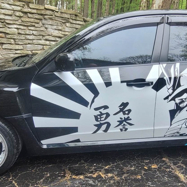 Samurai Car Wrap, Japanese Anime Vehicle Vinyl Sticker - Etsy