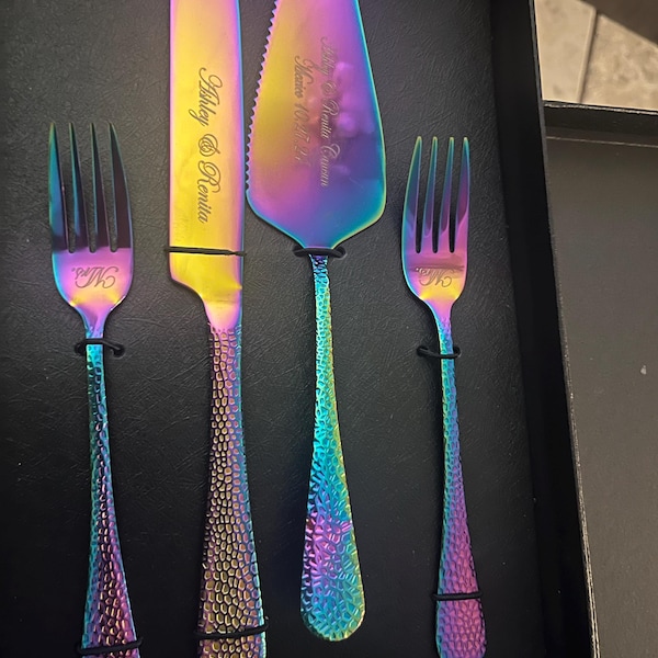 Personalized Utensil Set & Case ,outdoor Flatware Set Fork Spoon ...