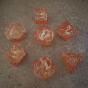 Jungle Fire Dice Set Sharp Edge Resin Dice for D&D / - Etsy