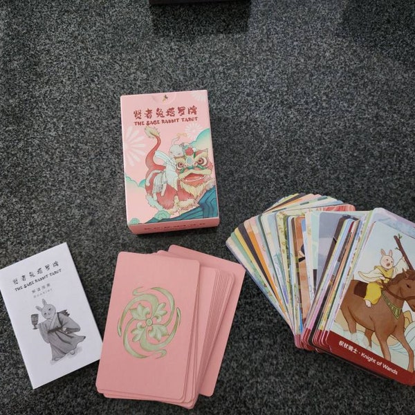 The Sage Rabbit Tarot | 78 Cards | Unique Asian Art Indie Deck for ...