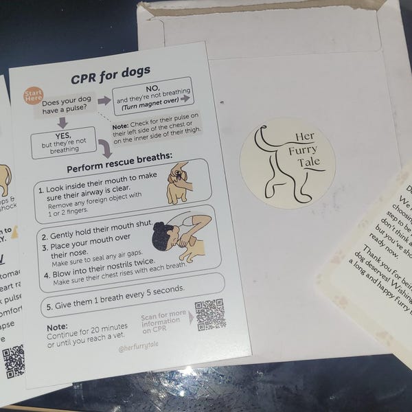 Dog Choking First Aid Magnet: Safety Maneuvers & Demo - Etsy