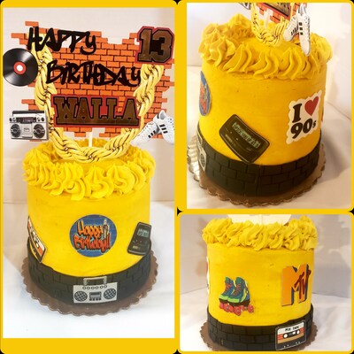 80s Themed Hip Hop Personalized Cake Topper Hip-hop Party Decorations ...