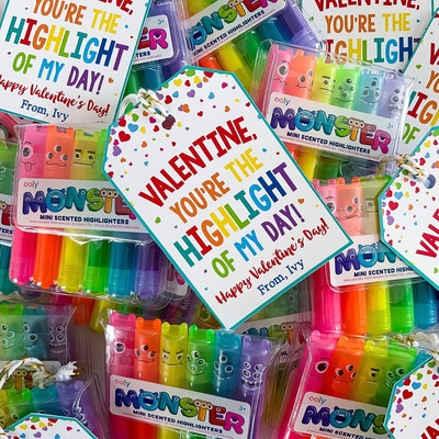 Highlighter Valentine Tags, You're the Highlight of My Day Valentine ...