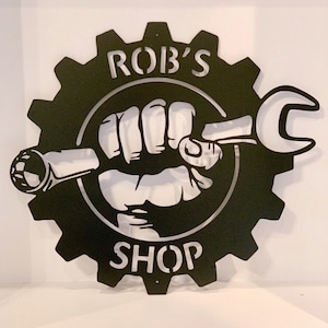 14x28 Custom Logo Cut-out Business Metal Sign Outdoor Logo Sign Front ...