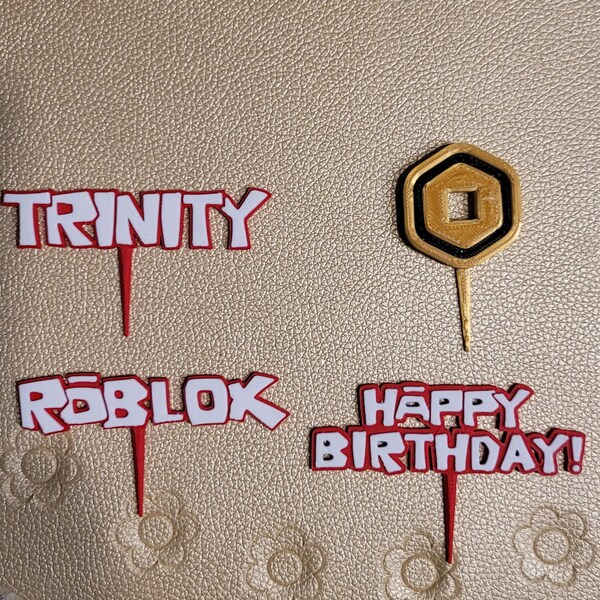 Roblox Birthday Party Customizable Cupcake Donut or Pastry Toppers ...