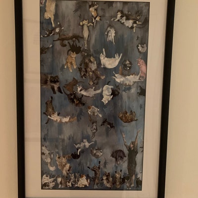 Raining Cats 18x30 Print, Internet Cats, Smudge, Lil Bub, Grumpy Cat ...